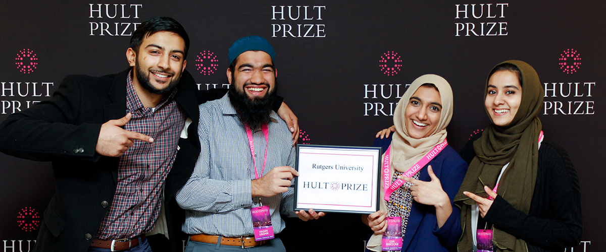 Rutgers team wins regional phase of prestigious Hult Prize Challenge | Rutgers Business School